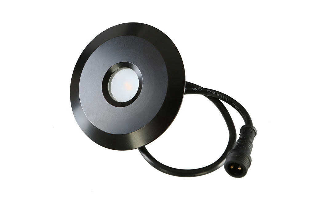 BIG Round Metal Trim - LED Outdoor Recessed Lights KIT - 8 Mini Deck L ...